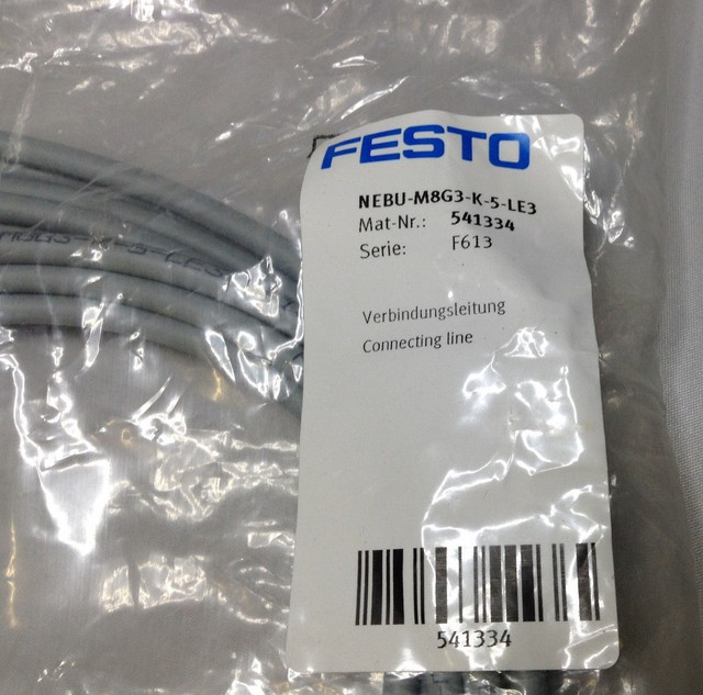 5stück Festo Nebu-m8g3-k-5-le3 541334 Verbindungsleitung online kaufen ...