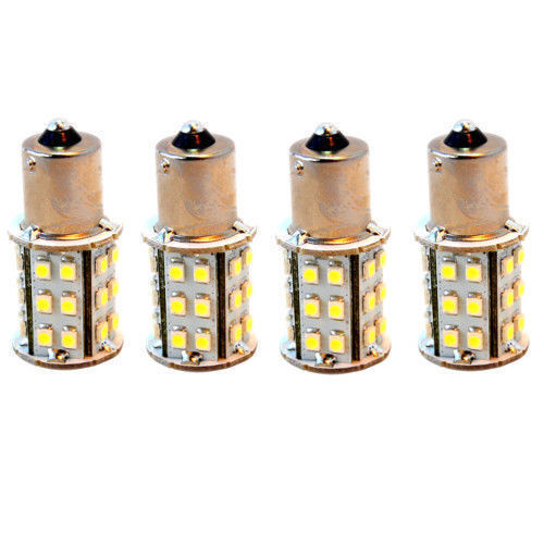 4-Pack HQRP BA15s Base White 30 LEDs Bulb for 1141 Casita RV Interior ...
