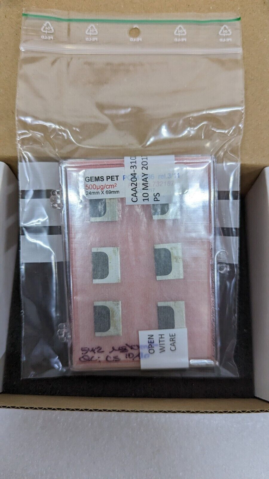 EXTRACTOR FOILS 6 PCS GEPS 732057 For PETTrace 800 cyclotron series P/N ...