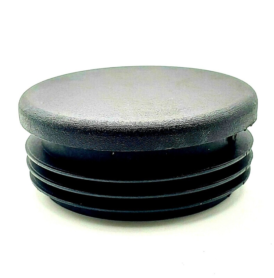 Round Tubing Plug Caps Pipe End Covers Ribbed Secure Fit Snap in Size ...