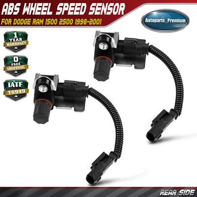 2x Rear Axle Mounted ABS Wheel Speed Sensor for Dodge Ram 1500 2500 ...