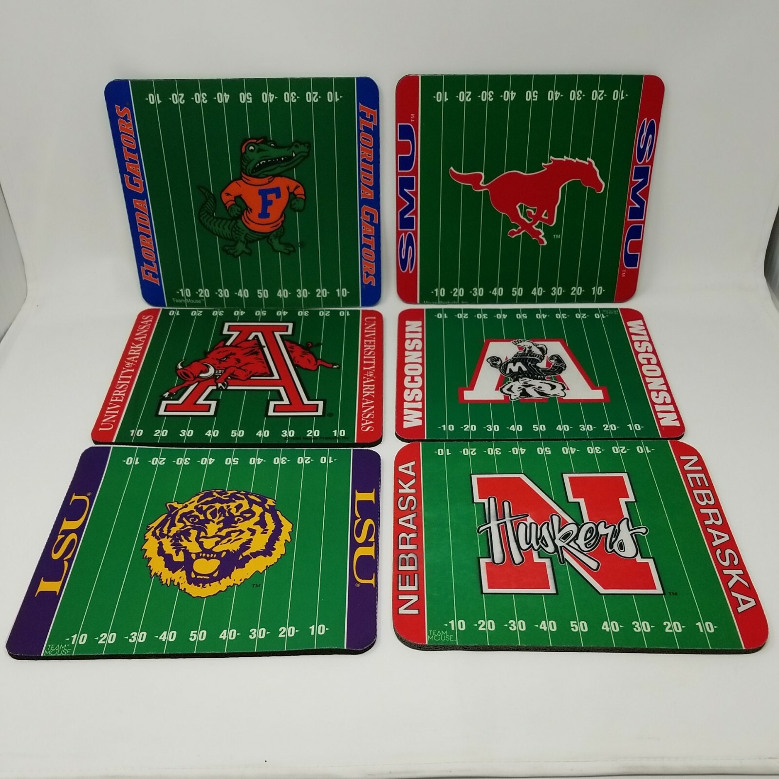 NCAA Football Mouse Pads Nebraska LSU Wisconsin Florida SMU Arkansas ...