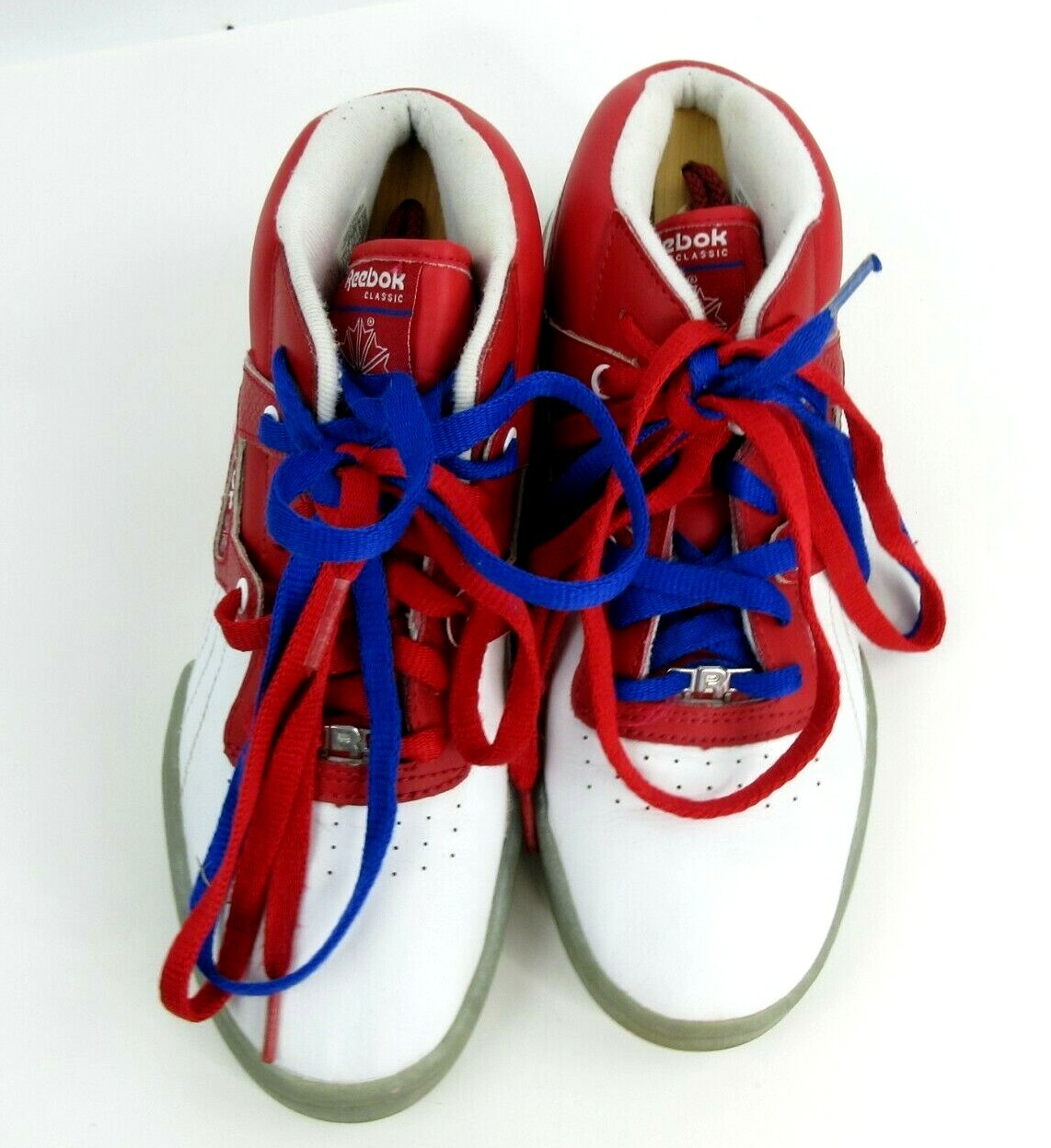 Reebok Classic Workout Mid Ice J Trainer White Red Le… - Gem