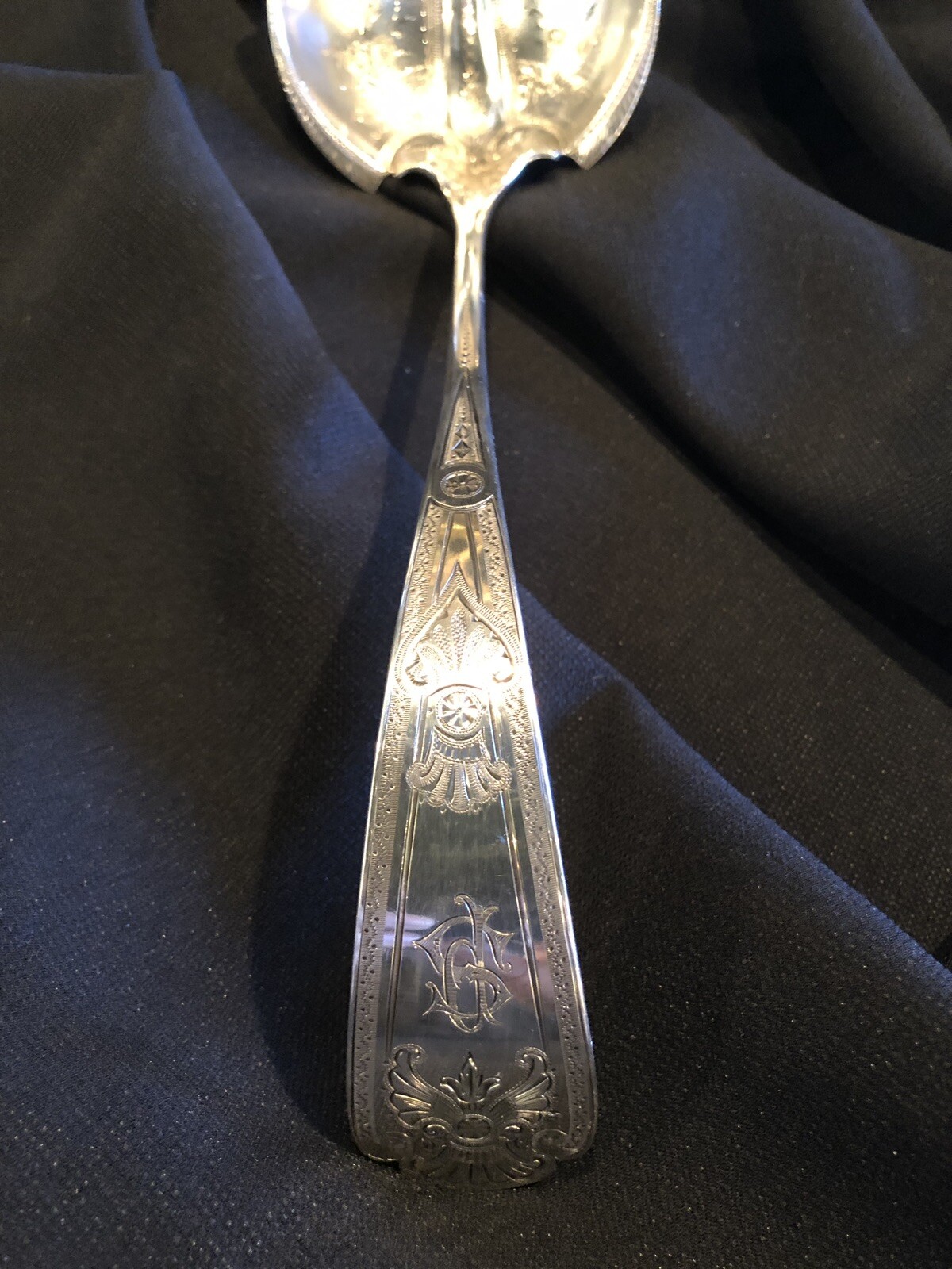 Antique Giles Bros. & Co. Sterling Silver Diamond Cut Punch Ladle | eBay