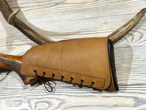 Real Leather Buttstock Cover Butt Stock Holder Cheek Rest Suede Padded ...