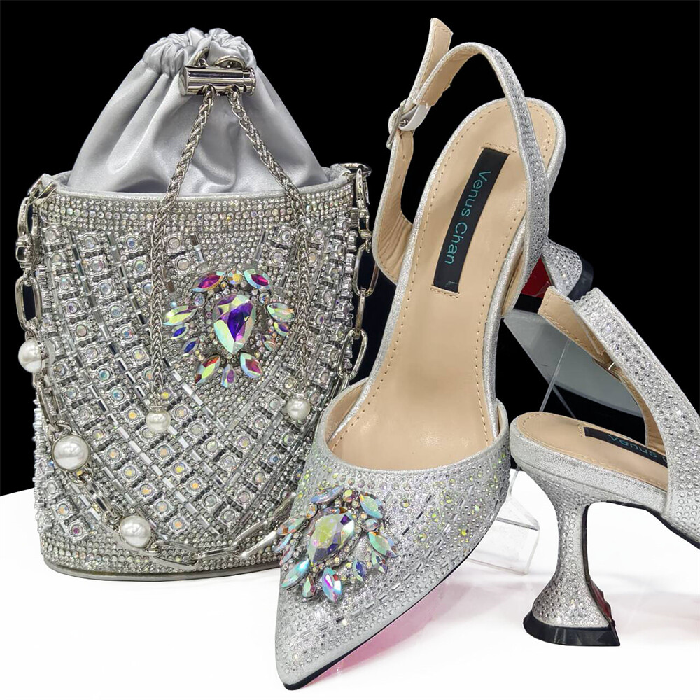Latest Design Italian Shoes And Bag Set Sandals With Matching Bag Party ...