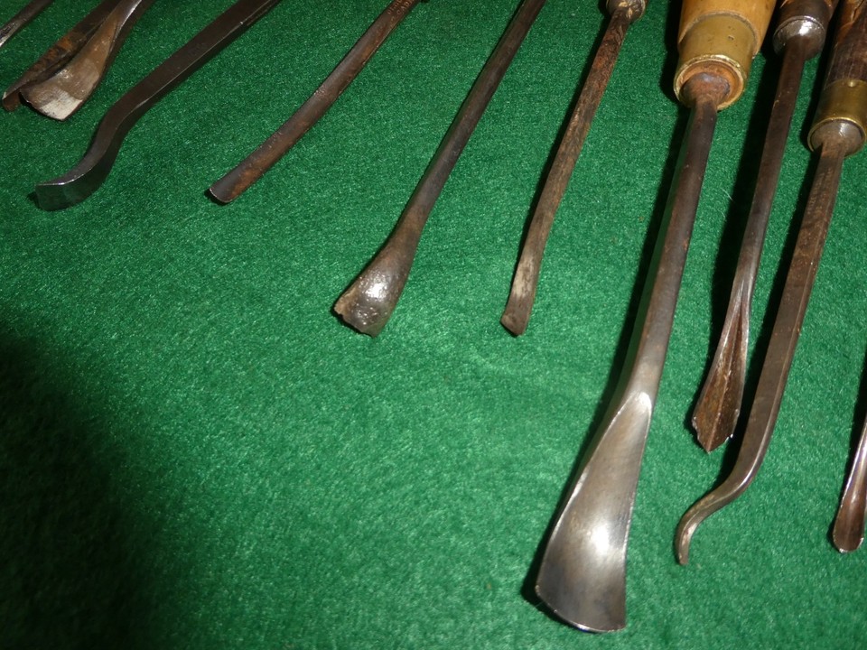 14 VINTAGE WOOD CARVING HAND TOOLS, SHEFFIELD MAKERS | eBay