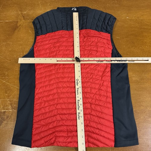 Eddie Bauer Vest Mens Medium Red Puffer Goose Down EB800 Packable ...