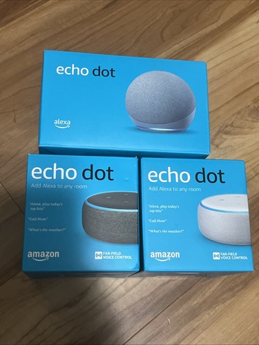 Amazon Echo Dot Alexa Smart Speaker Set Of 3 | eBay