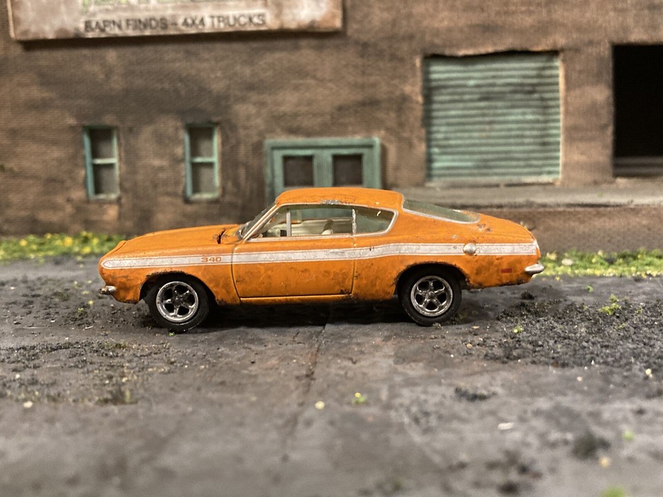 1969 Plymouth Barracuda Rusty Weathered Custom 1/64 Diecast Barn Find ...