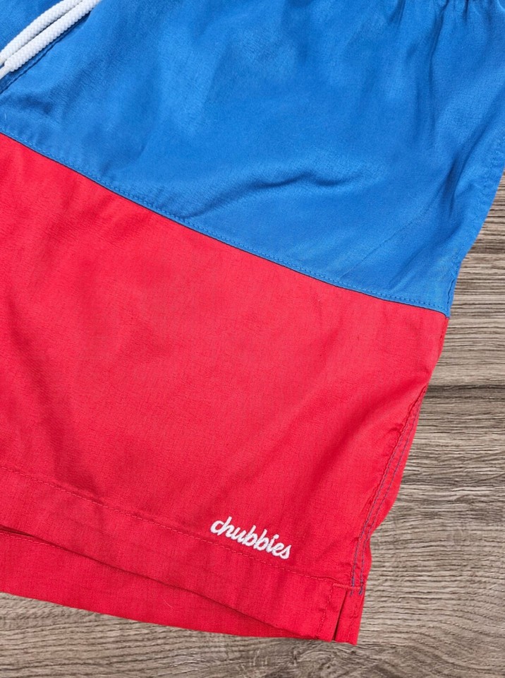 Chubbies Men's XL Blue & Red Unlined 5" Swim Trunks/Shorts | eBay