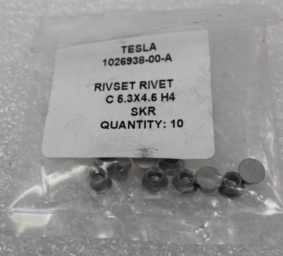 Lot 10 Tesla 1026938-00-A Shear Head Rivet 5.3×4.5 H4 SKR Ak/Steel Zinc ...
