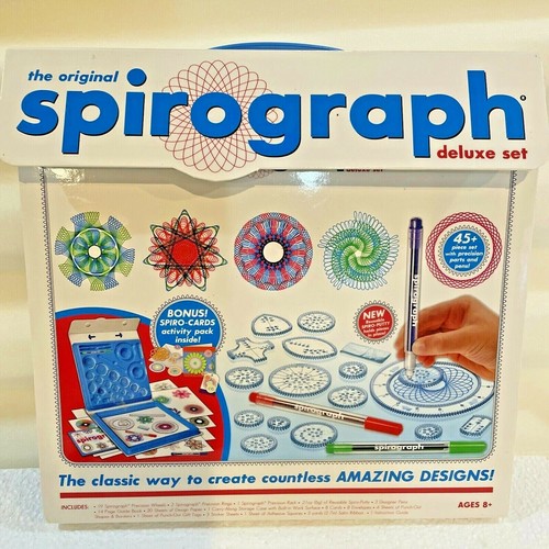 Spirograph Deluxe Set 2013, Wheels, Rings, Pens, Guide Book & Paper ...