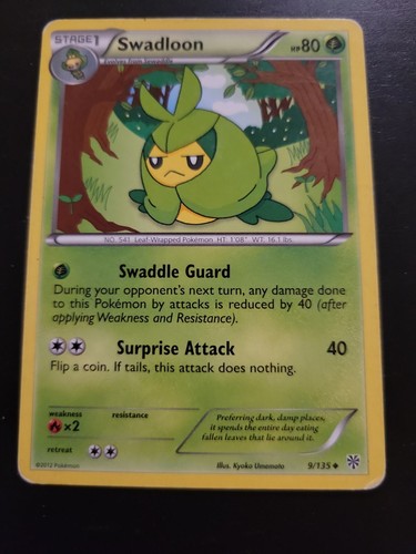 Pokemon TCG Card 2012 Plasma Storm - Swadloon 9/135 | eBay