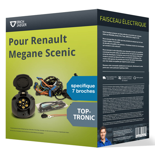 Faisceau spécifique 7 broches pour RENAULT Megane Scenic type JM Jaeger ...