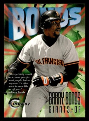 Barry Bonds 1997 Circa Card #25 San Francisco Giants | eBay