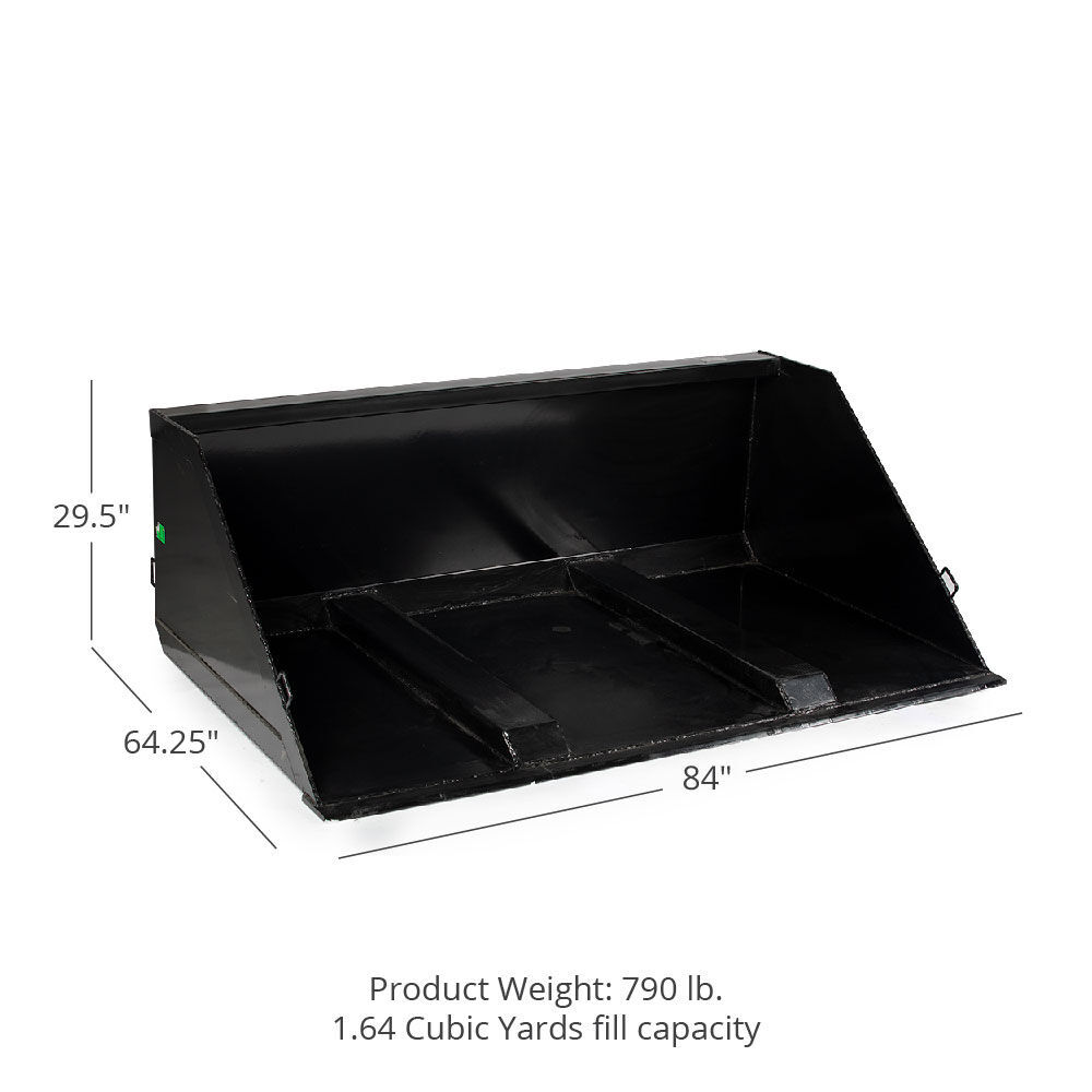 Titan Attachments 84in Fork Mounted Telehandler Bucket, 7ft Dirt Bucket ...