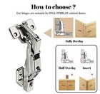 2X Soft Close 165 Degree Kitchen Cabinet Cupboard Concealed Angular ...