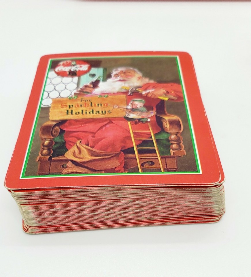 VTG Coca Cola Santa Playing Cards Tin (with 2 card sets) Christmas 1996 ...