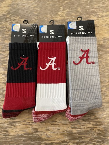 ROLL TIDE! 3Pairs University of Alabama Crimson Tide Socks Strideline ...