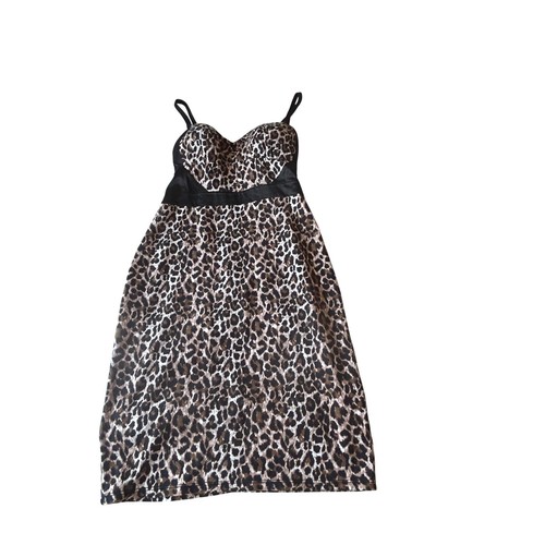 Bra Tops XS Leopard Print Dress Sleeveless Mini Party Bodycon | eBay
