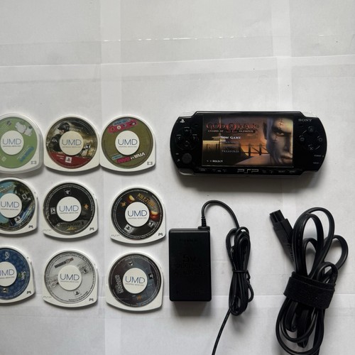 Sony PSP 2001 Black PlayStation Console With New Battery And 2GB MS ...