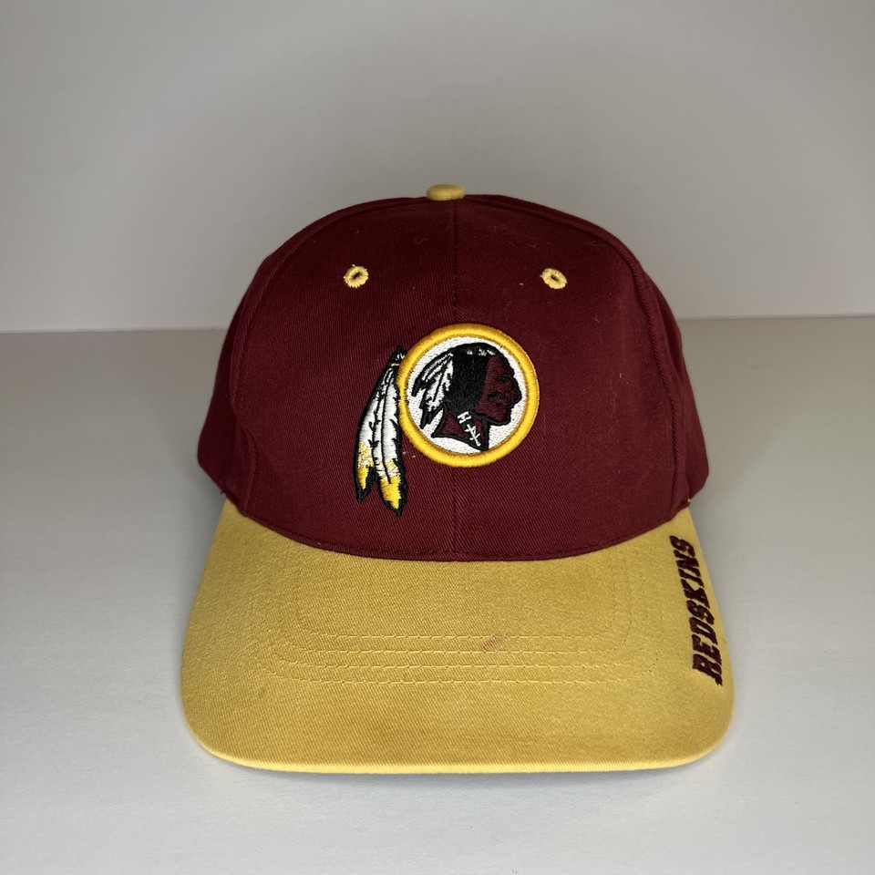 Vtg Washington Redskins NFL Football Snapback Hat Cap Maroon Yellow ...
