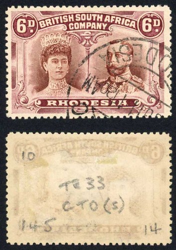 Rhodesia SG145 6d Brown and Purple Fine used Cat 32 pounds | eBay