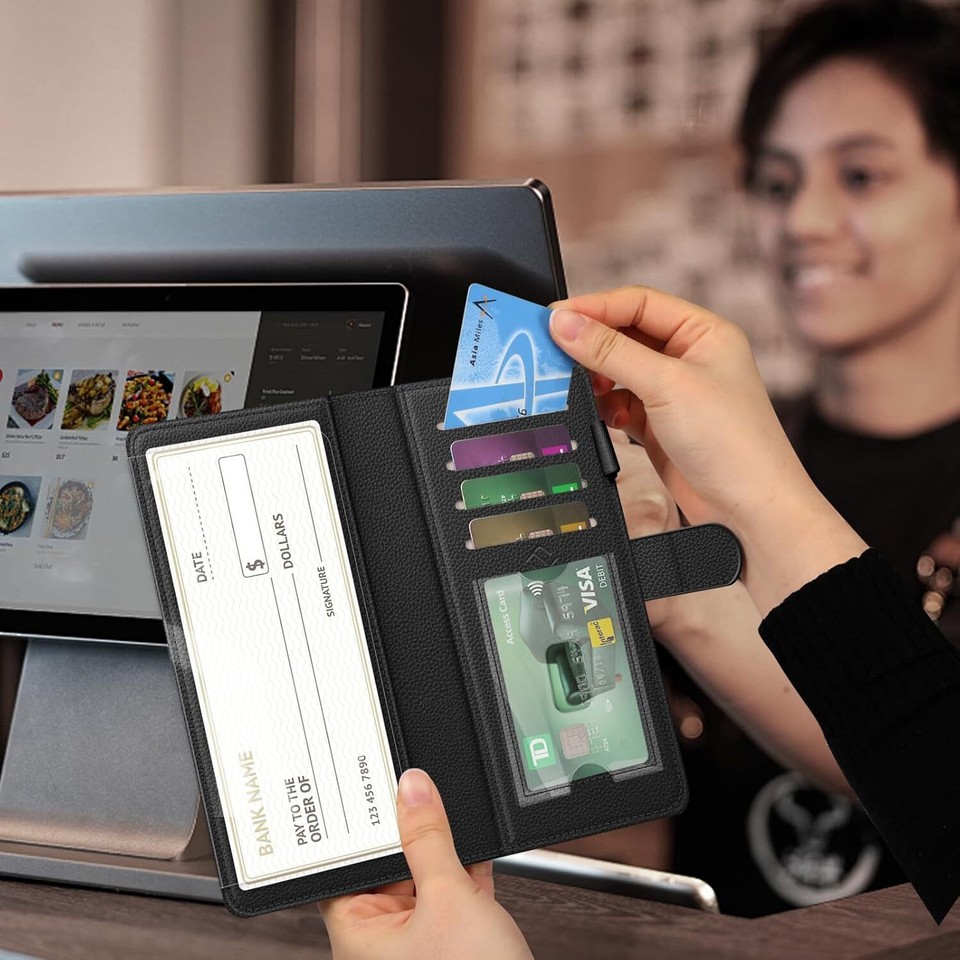 Checkbook Cover RFID Blocking Standard Register Duplicate Checks with ...