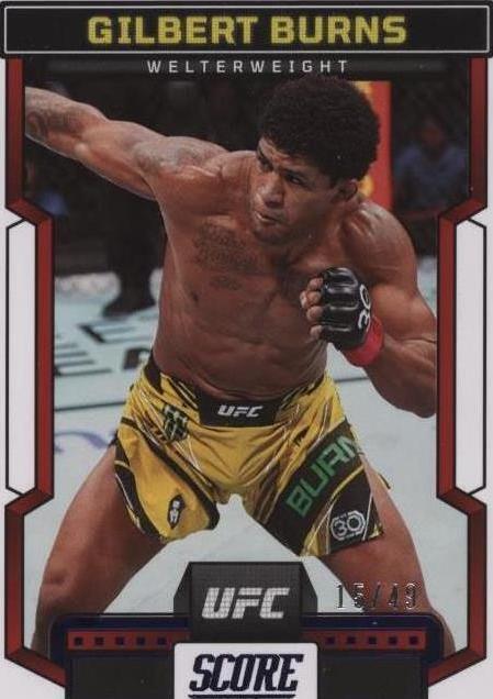 2023 Panini Chronicles UFC - Score Gilbert Burns #196 Purple /49 for ...
