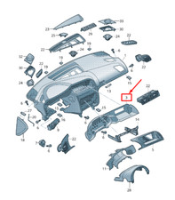 AUDI A5 SPORTBACK 8T INSTRUMENT CLUSTER BRACKET LHD 8T1857735B GENUINE ...