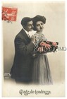 FRENCH TINTED POSTCARD D+5218 MAN WOMAN FLOWERS - PLEDGE OF TENDERNESS | eBay