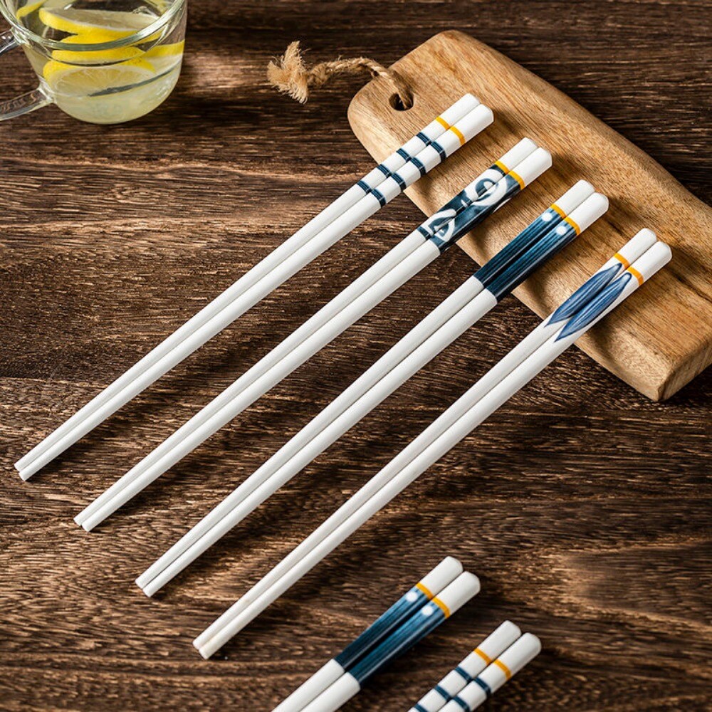 Anti-Slip Bone Porcelain Kitchen Tool Long Chopsticks Sushi Chopstick ...