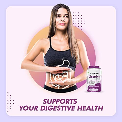 Healthy Hey Nutrition Digestive Enzymes Capsules - Amylase, Lipase ...