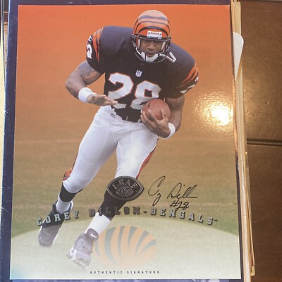 Corey Dillon 1997 LEAF NFL SIGNATURE SERIES 8X10 AUTOGRAPH CARD Bengals ...