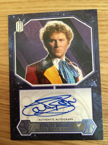 Topps Doctor Who 2015 Blue Autograph Colin Baker as The Sixth Doctor 06 ...