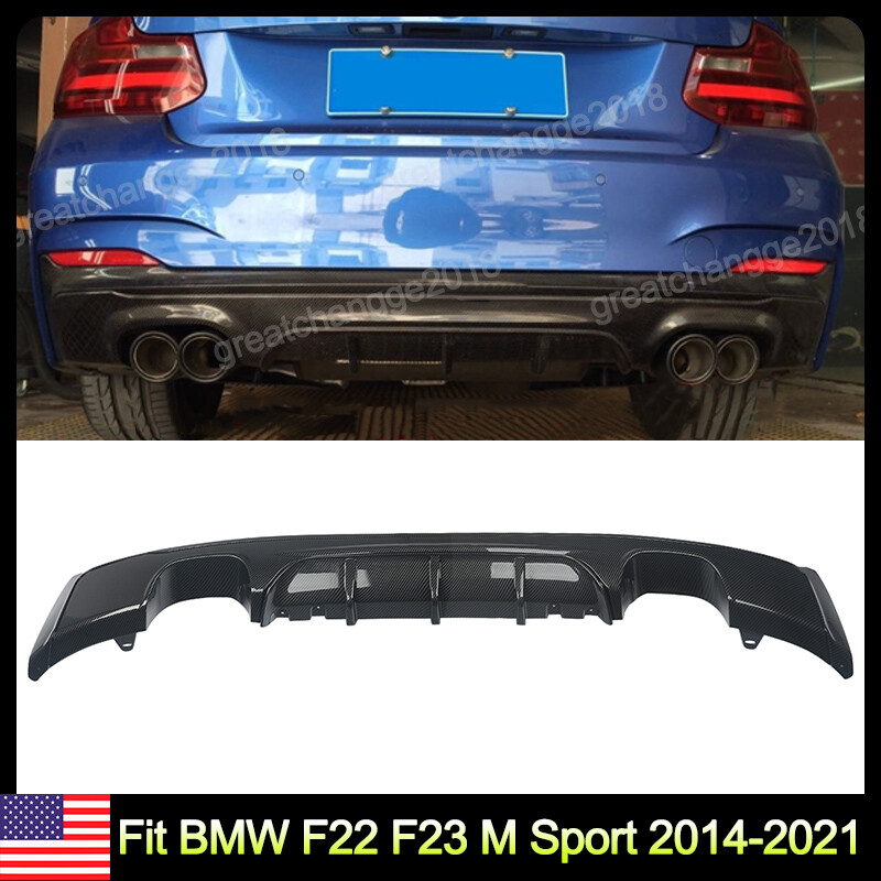 Rear Bumper Diffuser Lip ABS Quad Exhausts For BMW F22 228i 230i M ...