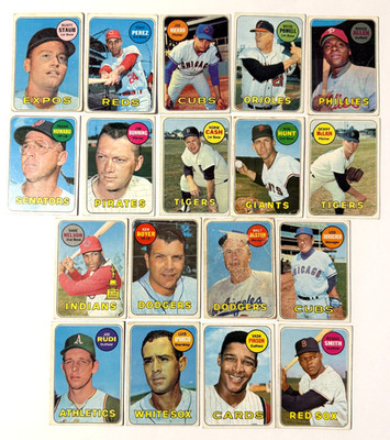 1969 Topps Card Lot - 18 Cards w/ All-Stars - No Duplicates | eBay