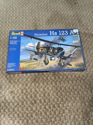 Revell 04500 1:48 Henschel Hs 123 A-1 German Model Aircraft Kit New In ...