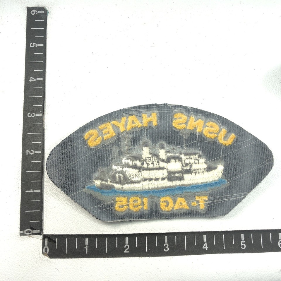 USNS HAYES T-AG 195 Navy Ship Hat Patch C21V | eBay