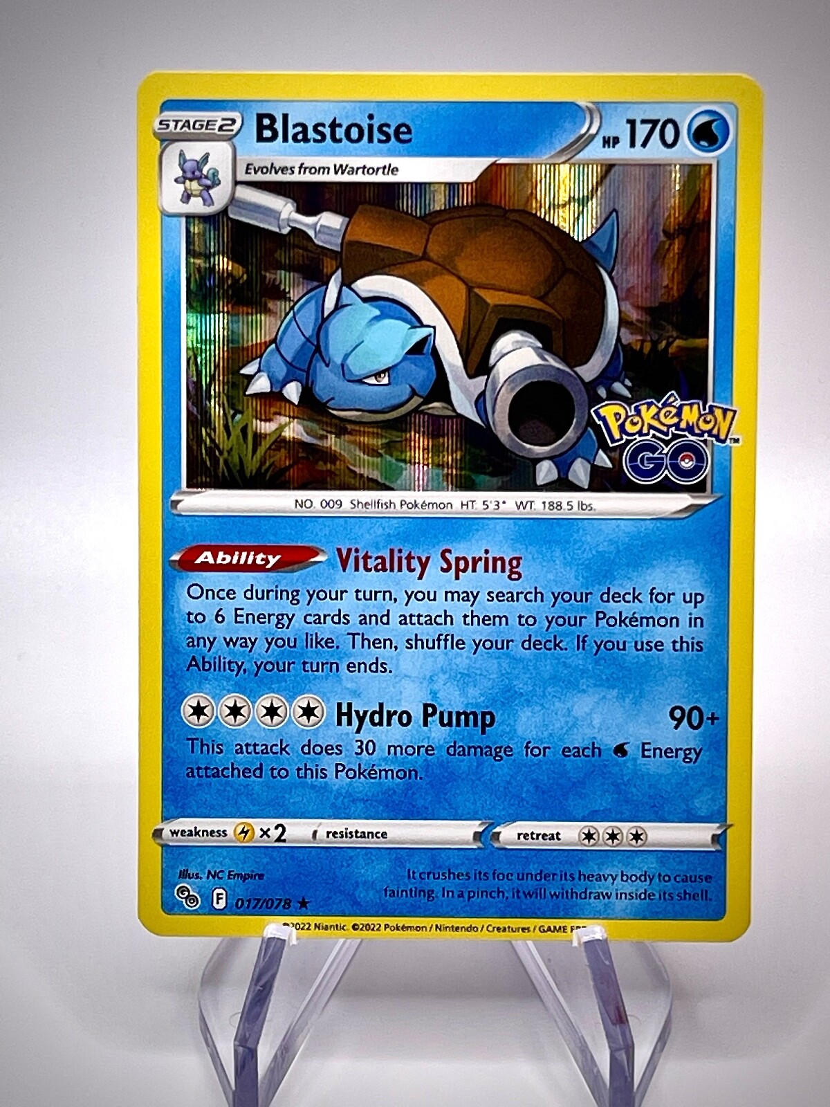 Blastoise 017/078 Pokemon GO Holo Rare Pokémon TCG Card | eBay
