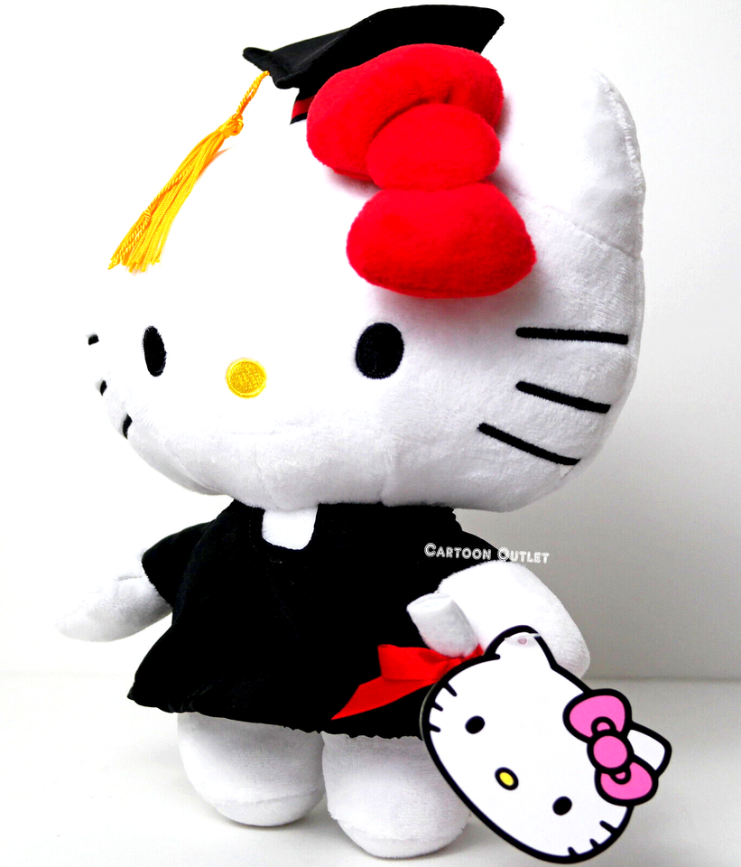 Sanrio Hello Kitty Graduation Gown 2025 11" Plush Figure Stuffed Doll ...