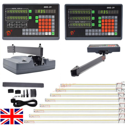 5um Linear Scale 4"-40" Digital Readout DRO 2/3 Axis Display for ...