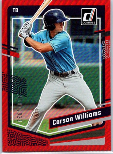 2023 Donruss #115 Carson Williams Tampa Bay Rays | eBay