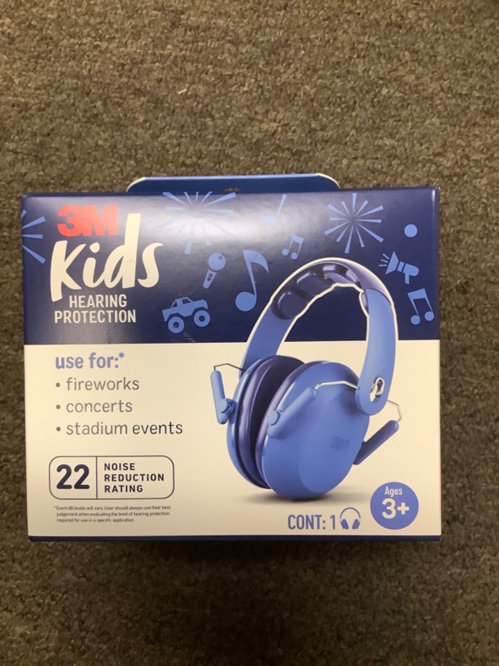 3M PKIDSB-BLU Kids Hearing Protection, Protects Ears To 22 Decibels ...