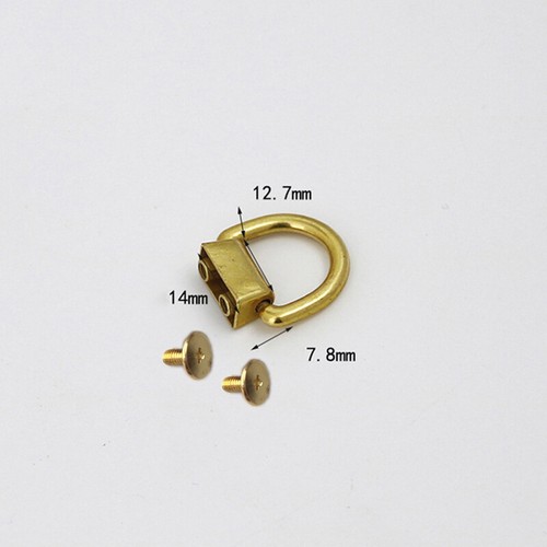 Metal Round D Ring Stud Side Clip Bag Screw Nail Rivet Strap Connector ...