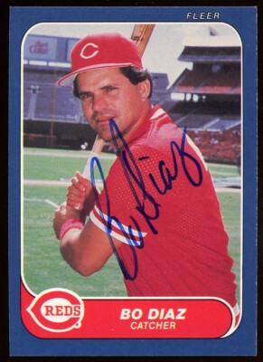 1986 Fleer BO DIAZ Signed Card autograph AUTO REDS PHILLIES | eBay