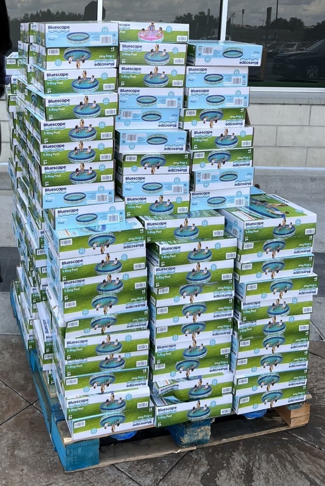 Inflatable Swimming Pool for Kids Bluescape Blue Dino 3-Ring Age 2+ | eBay