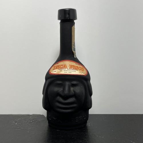 Vintage Black Inca Pisco Miniature Liquor Bottle 4 1/4" Tall Free ...