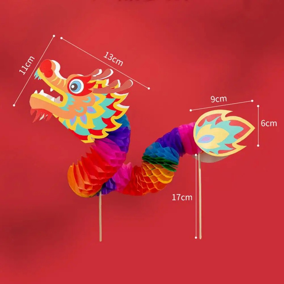 1pc Chinese Dragon Paper Lantern Hanging Autumn 3D Ornaments Dragon ...